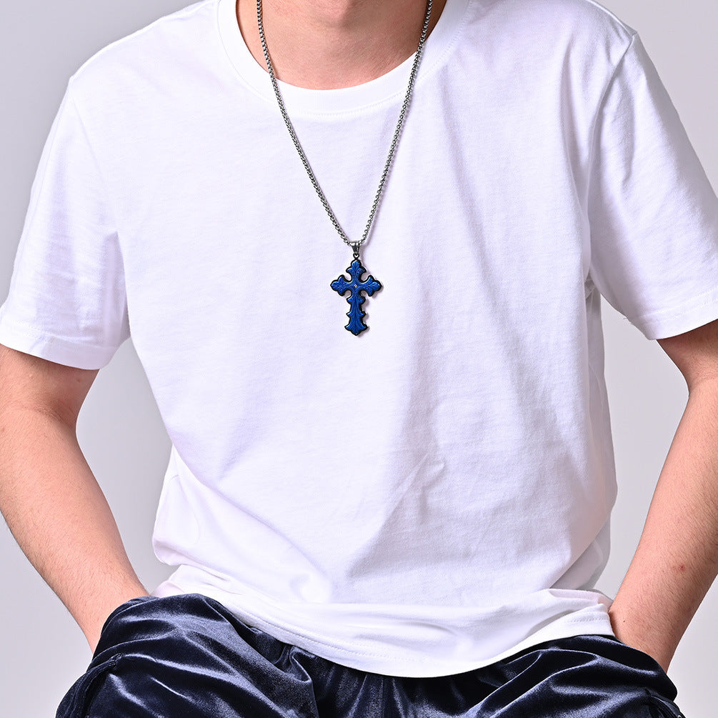 Men's Gothic Style Large Cross Necklace – Vianys
